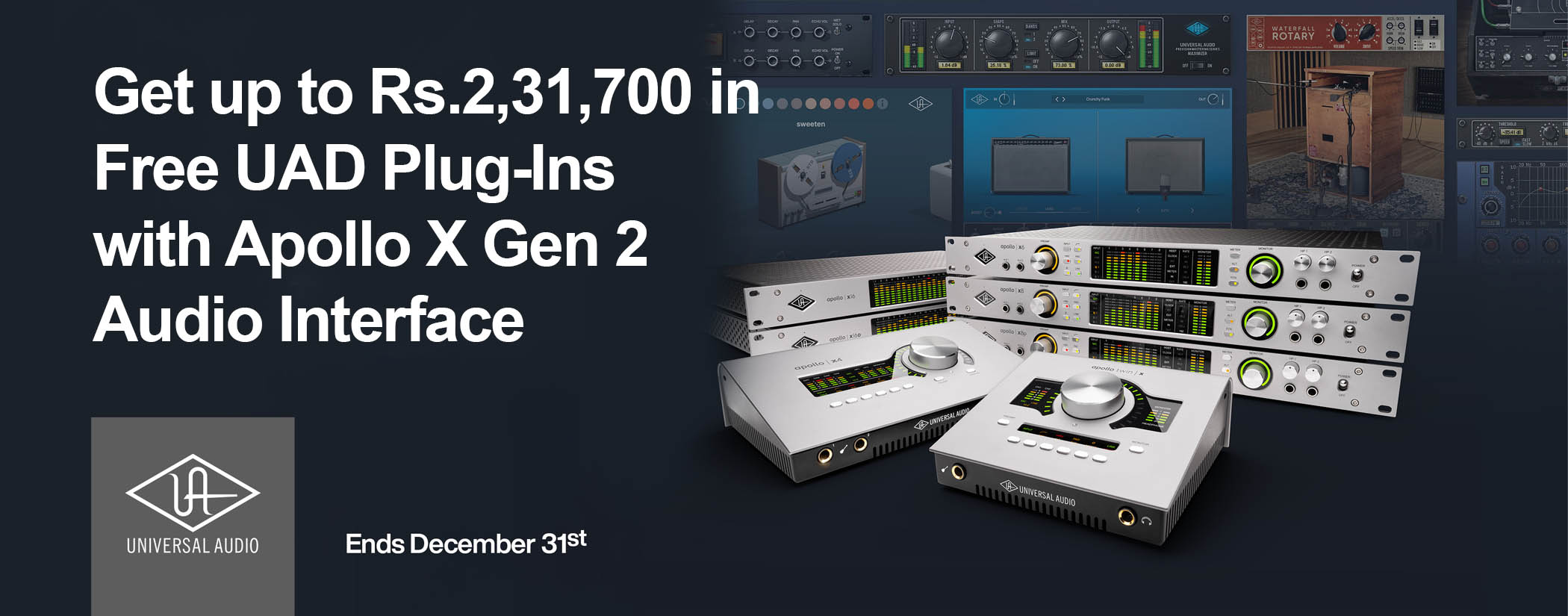 Apollo x Gen 2 Audio Interface with plugin bundles